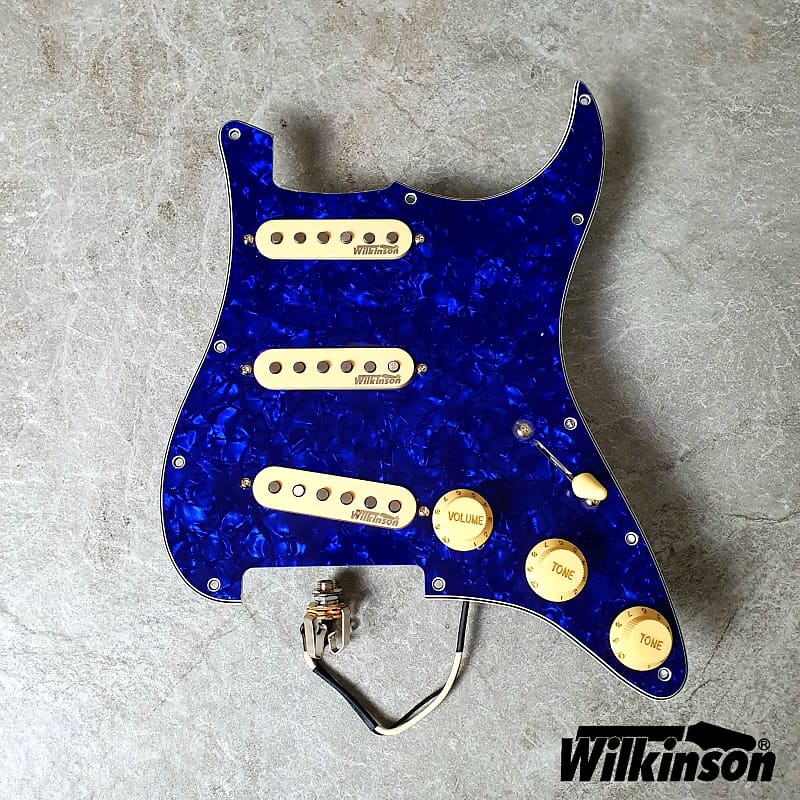 Wilkinson Prewired Pickguard | Blue Strat Pickguard | Falkonguitars